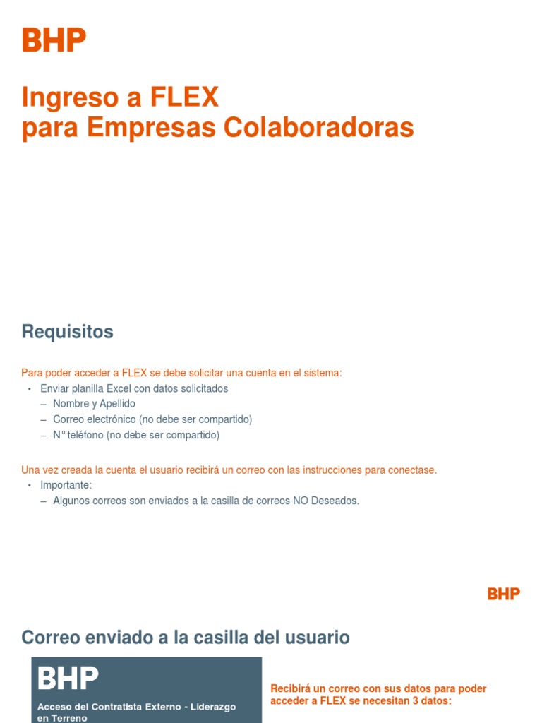 Ingreso A FLEX Empresas Colaboradoras | PDF