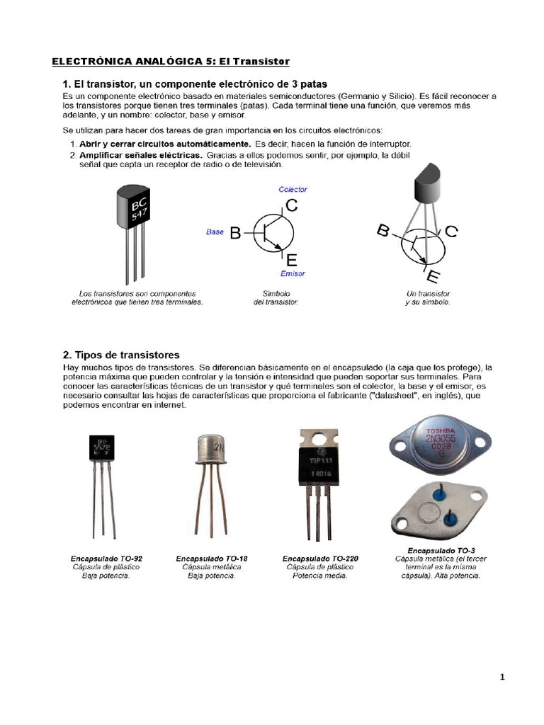 Electrónica Analógica 5 Transistores | PDF