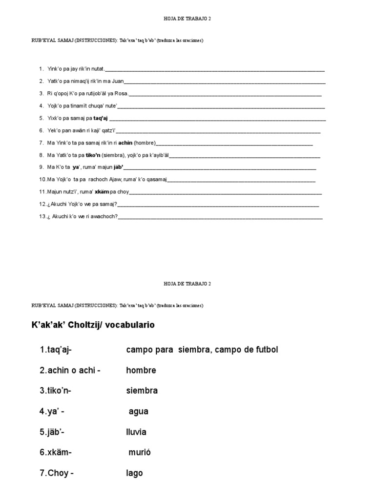 Ejercicio de Traduccion | PDF