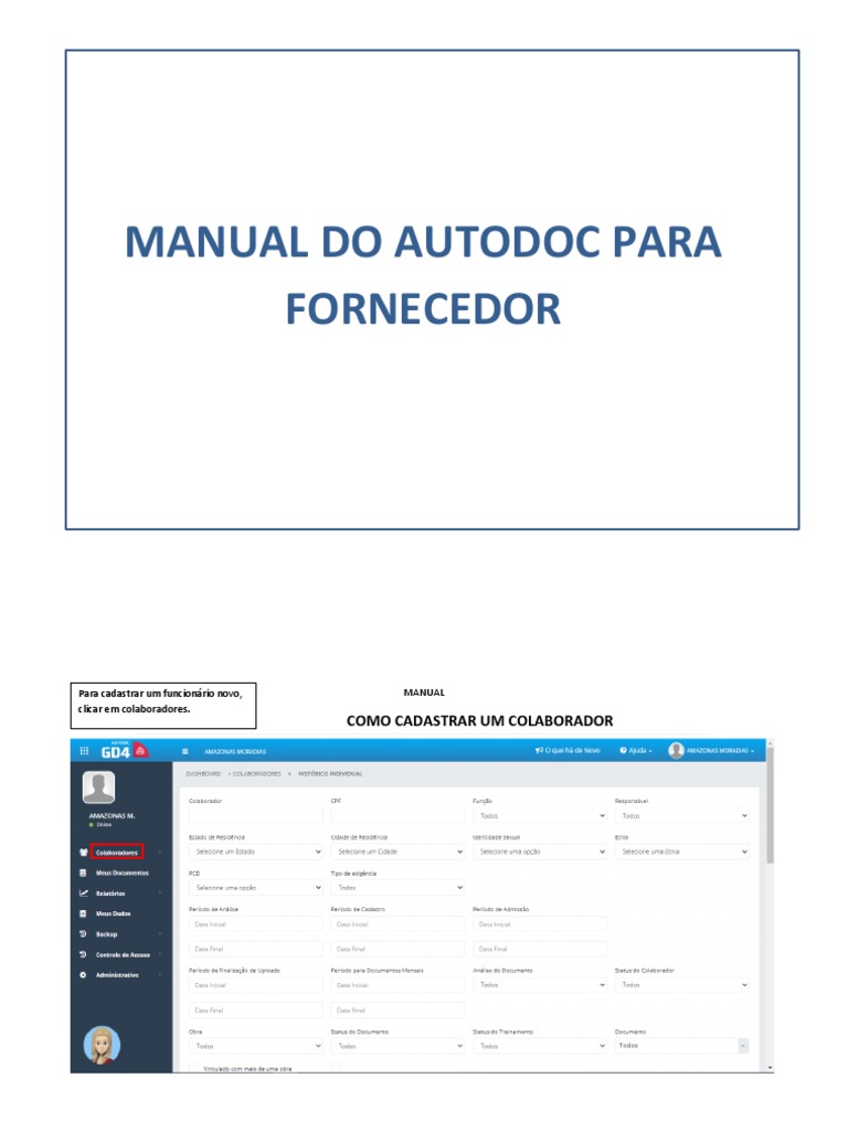 Manual Fornecedor Autodoc | PDF