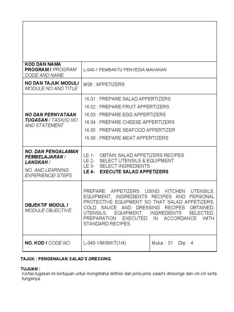 Kertas Tugasan THP1 | PDF