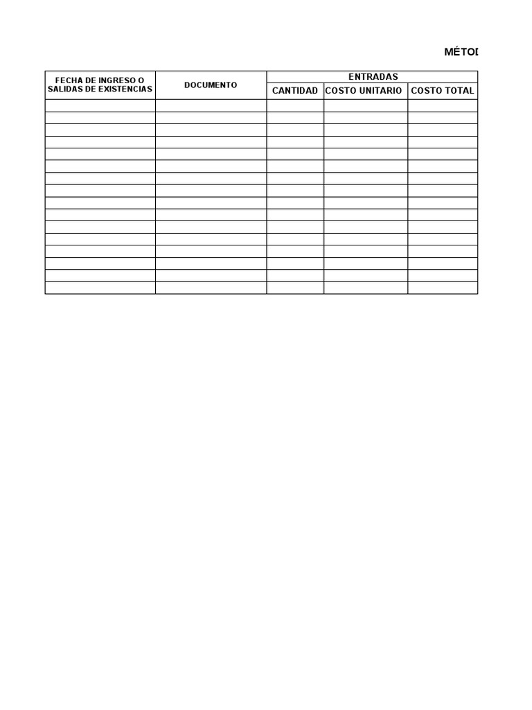 Formato Metodo Peps | PDF