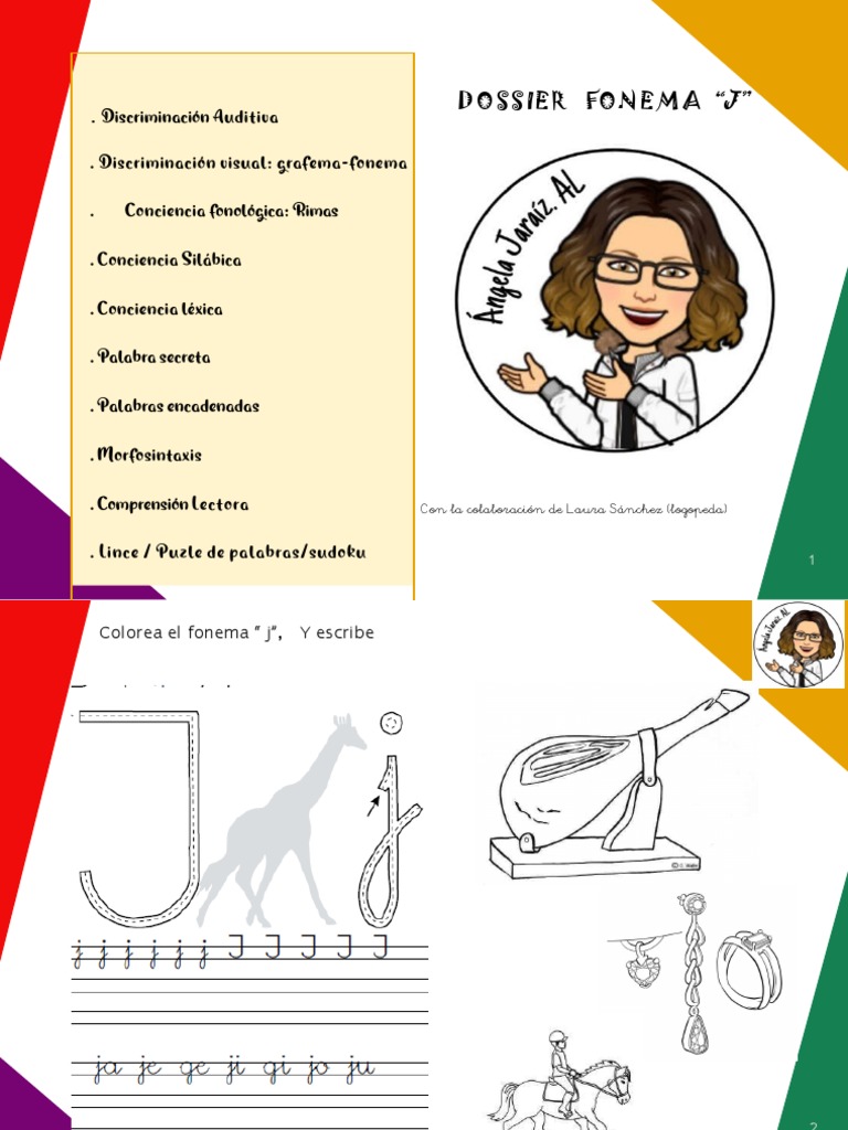 Actividades Fonema J para Niños | PDF | Sílaba | Filología