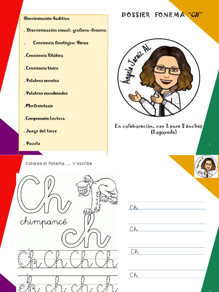 Actividades sobre el fonema "ch" | PDF