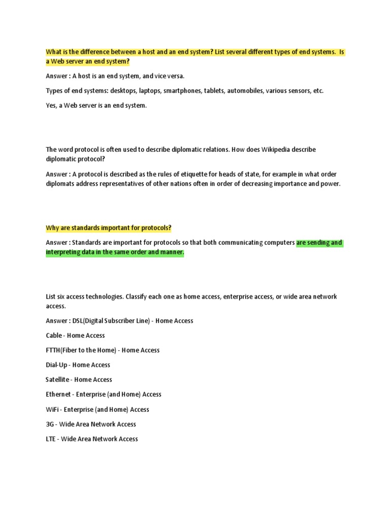 Chapter 1 Questions | PDF