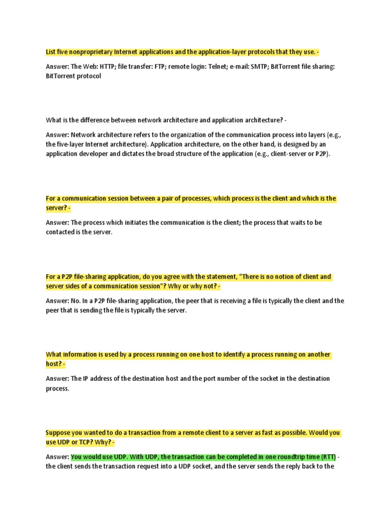 Chapter 2 Questions | Download Free PDF | Transmission Control Protocol ... Chapter 2 Questions | Download Free PDF | Transmission Control Protocol ...