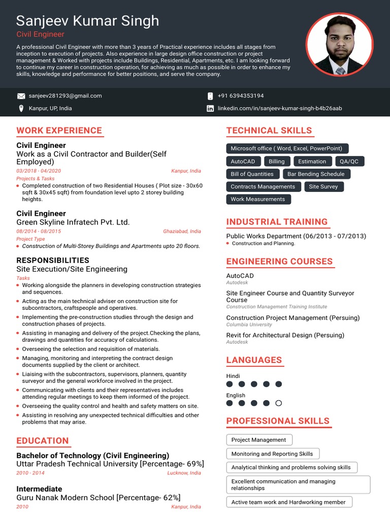 @sanjeev Resume | Download Free PDF | Project Management | General Contractor