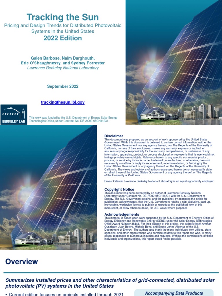 2 Tracking The Sun 2022 Report | PDF