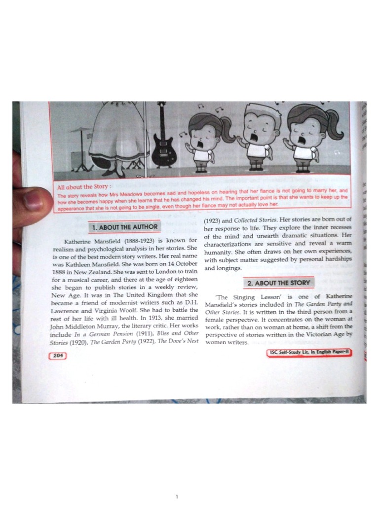 Story The Singing Lesson | PDF