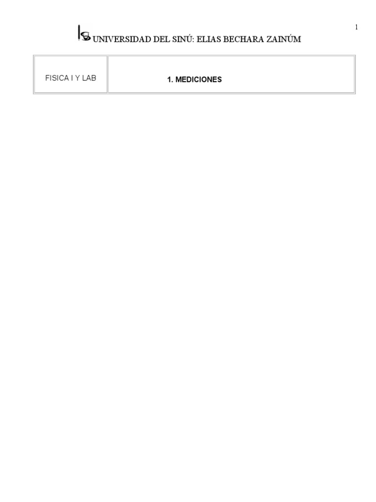 1 Mediciones | PDF | Medición | Masa