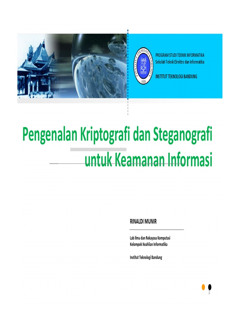 Pengenalan Kriptografi Untuk Keamanan Informasi Compatibility Mode | PDF Pengenalan Kriptografi Untuk Keamanan Informasi Compatibility Mode | PDF