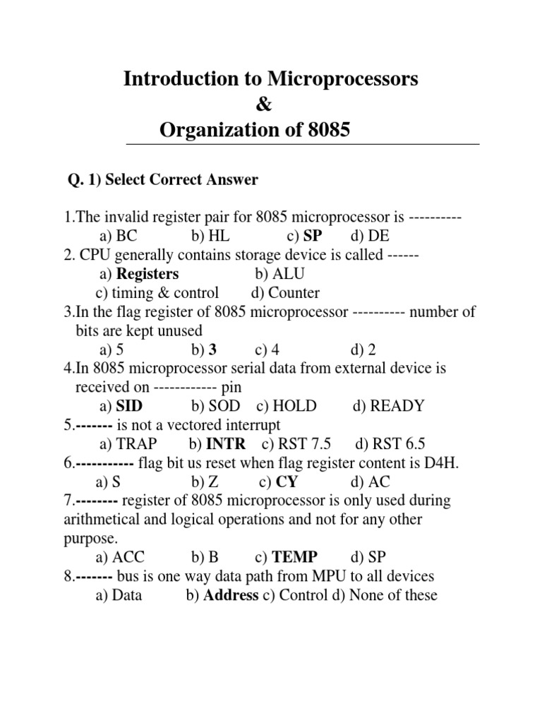 Organization of 8085 Microprocessor. | Download Free PDF | Digital Electronics | Integrated Circuit