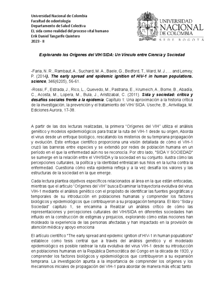 Explorando los Orígenes del VIH/SIDA: Un Vínculo entre Ciencia y ...