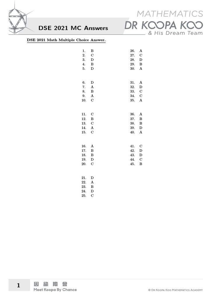 DSE 2021 Paper 2 Answer | PDF