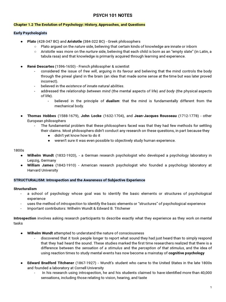 Psych 101 Notes | PDF | Institutional Review Board | Psychology