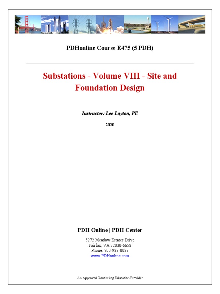 Substation Site and Foundation Design | PDF | Road | Storm Drain