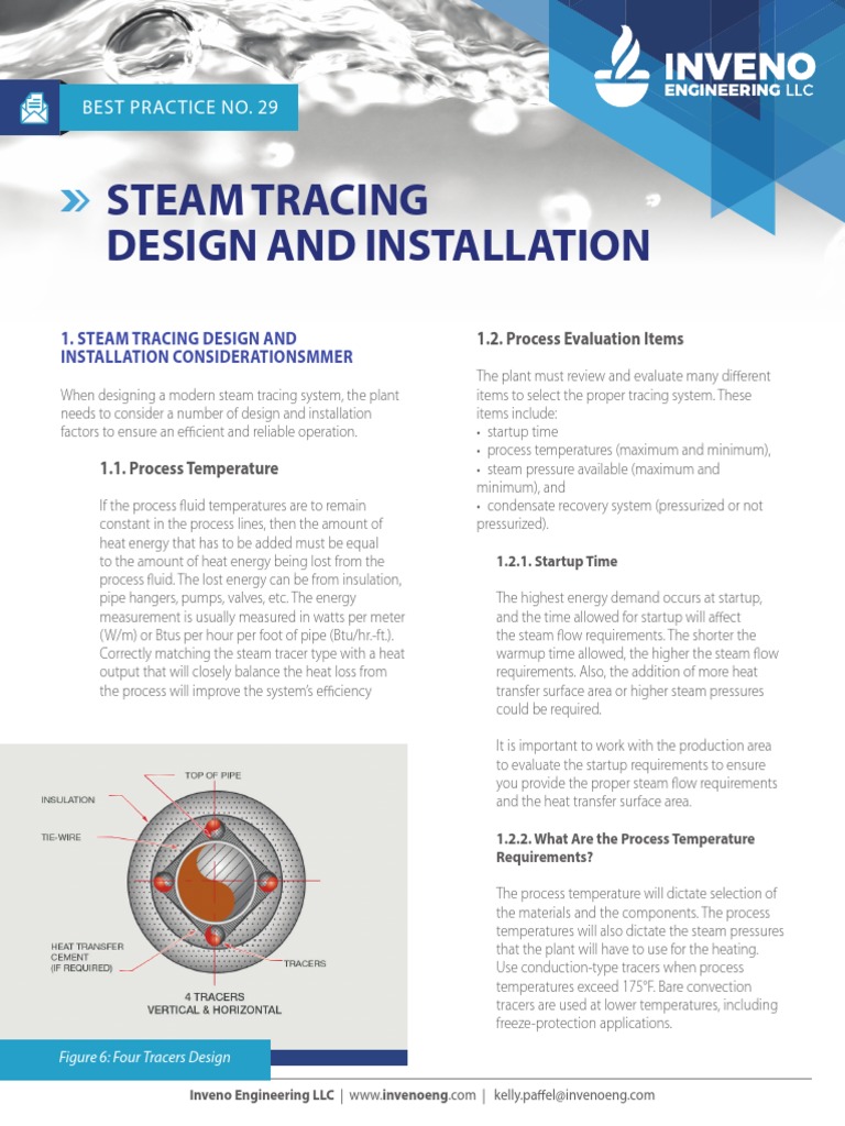 Best Practice No. 29 Steam Tracing Design and Installation | Download Free PDF | Steam | Pipe ...