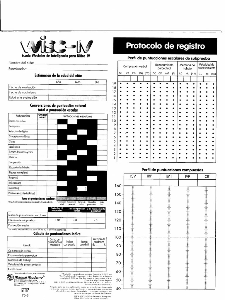 Cuaderno de Anotacion Ed. TEA | PDF