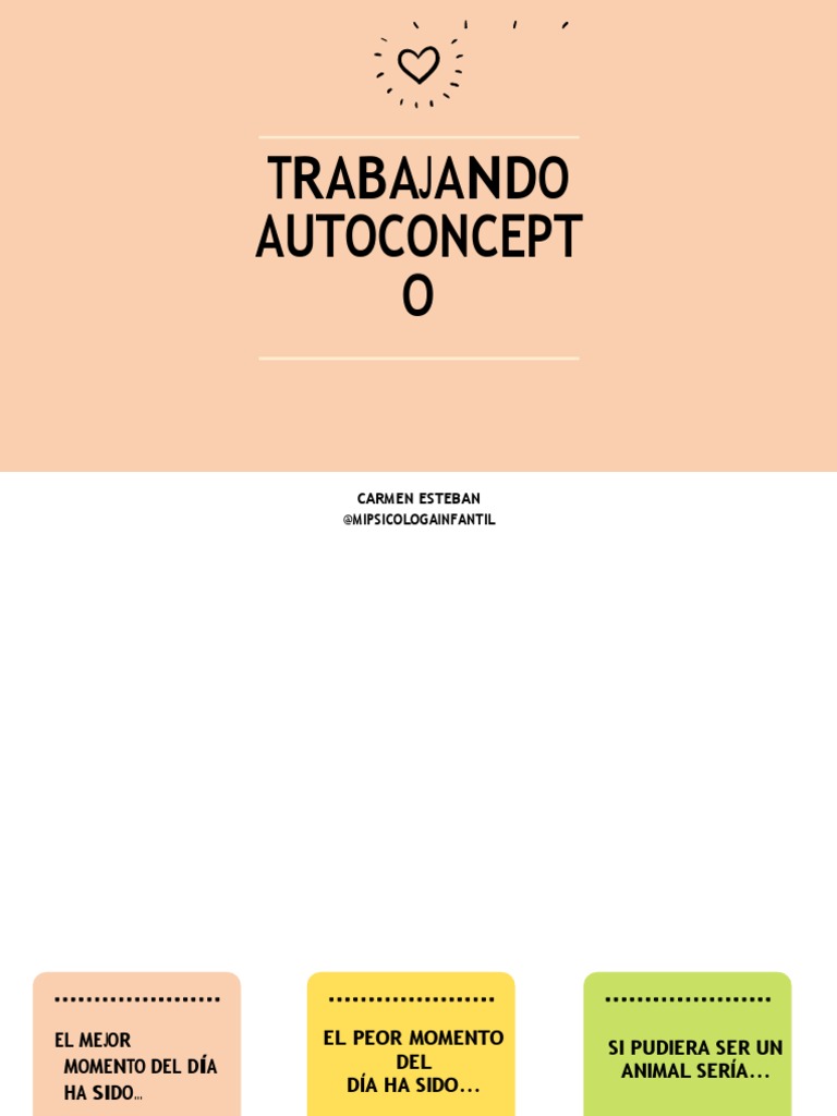 Material para Trabajar El Autoconcepto | PDF