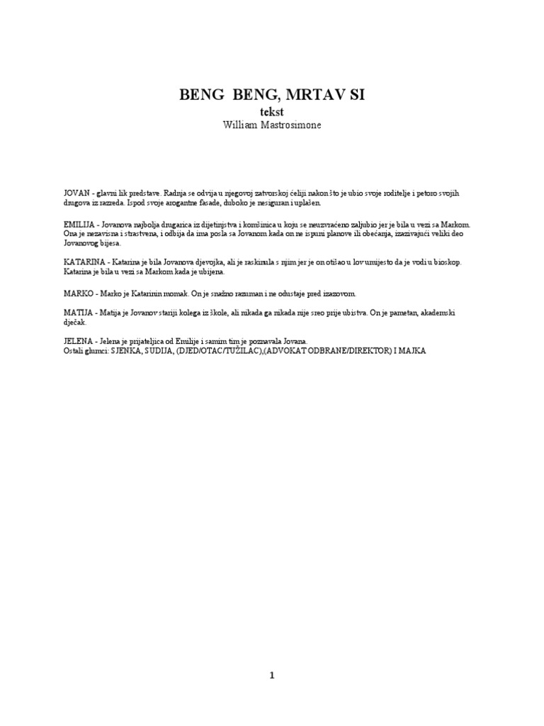 Beng Beng Mrtav Si | PDF