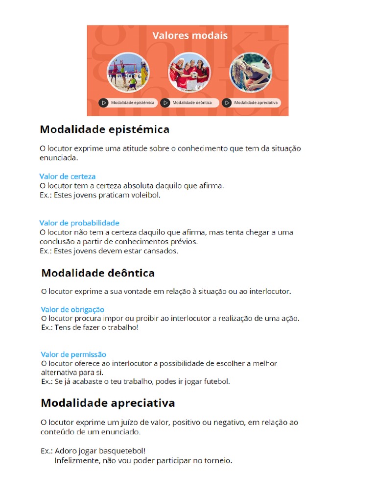 Valores Modais | PDF
