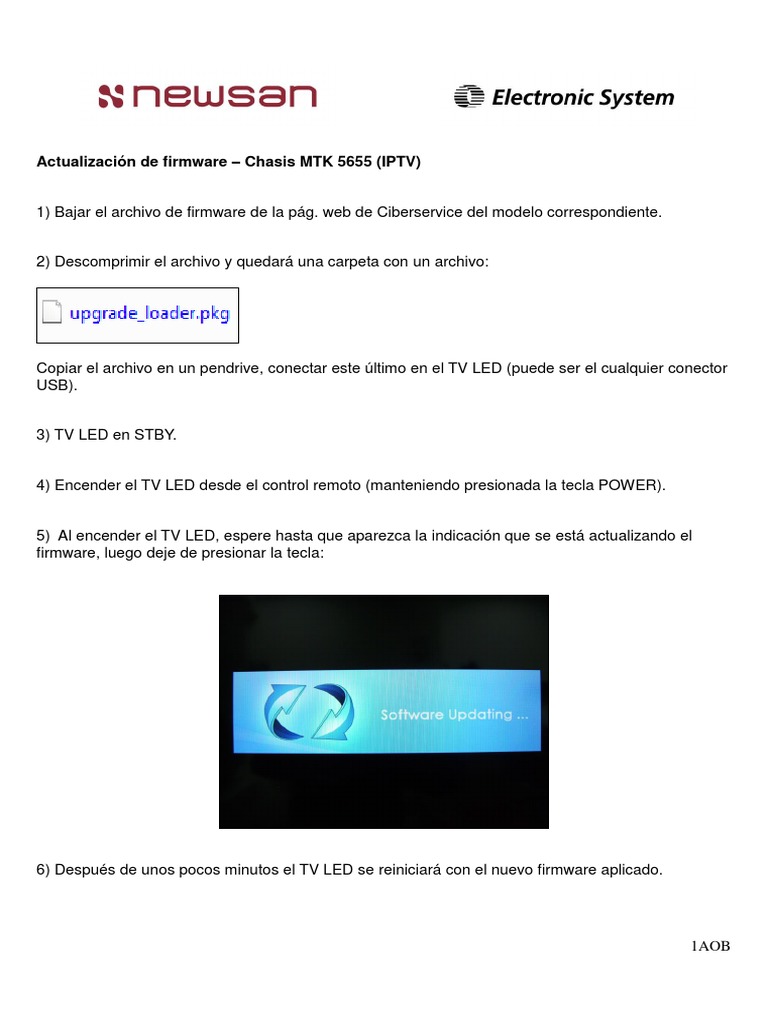 Newsan Actualizacion de Firmware Chasis mtk5655 Iptv | PDF | Hogar ...