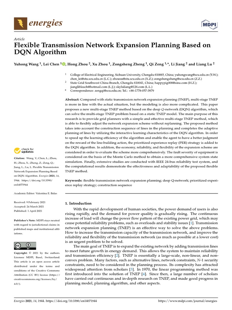 Flexible Transmission Network Expansion Planning B | PDF | Mathematical ... Flexible Transmission Network Expansion Planning B | PDF | Mathematical ...