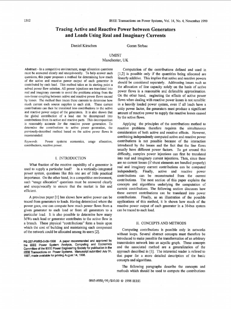 Tracing Power Contributions in Systems | PDF | Ac Power | Electromagnetism