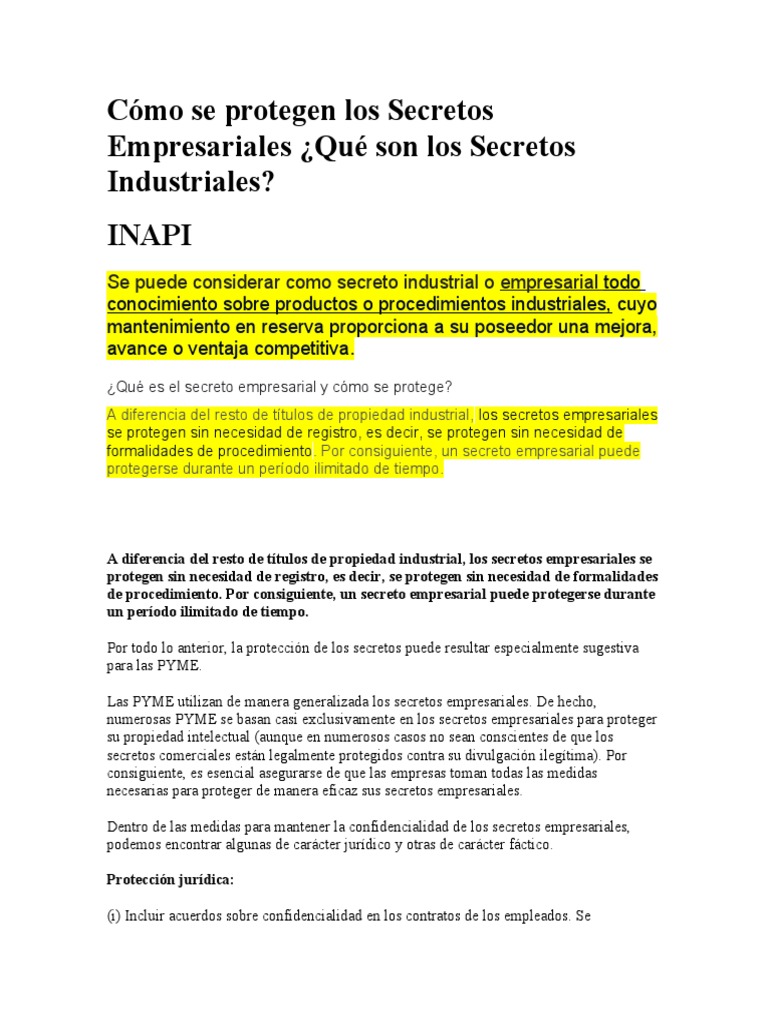 Secreto Empresarial | PDF | Business | Pequeñas y medianas empresas