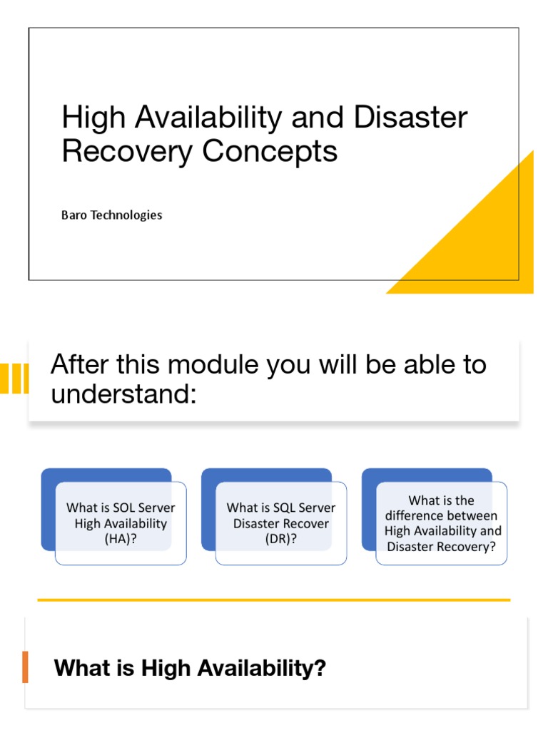HADR Concepts introduction | PDF