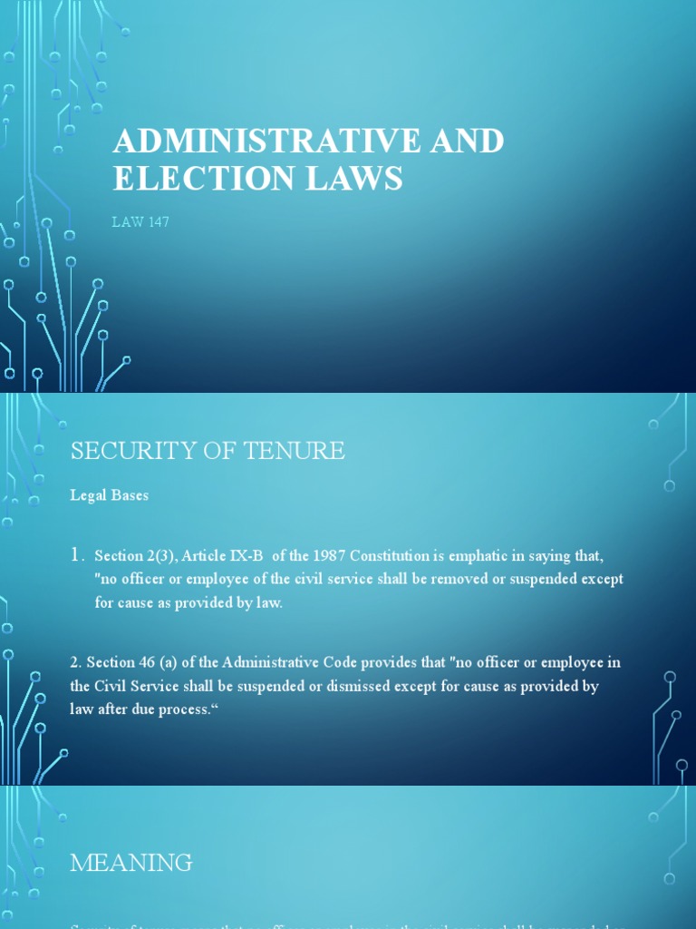 Security of Tenure for Government Employees | PDF | Prosecutor | Employment
