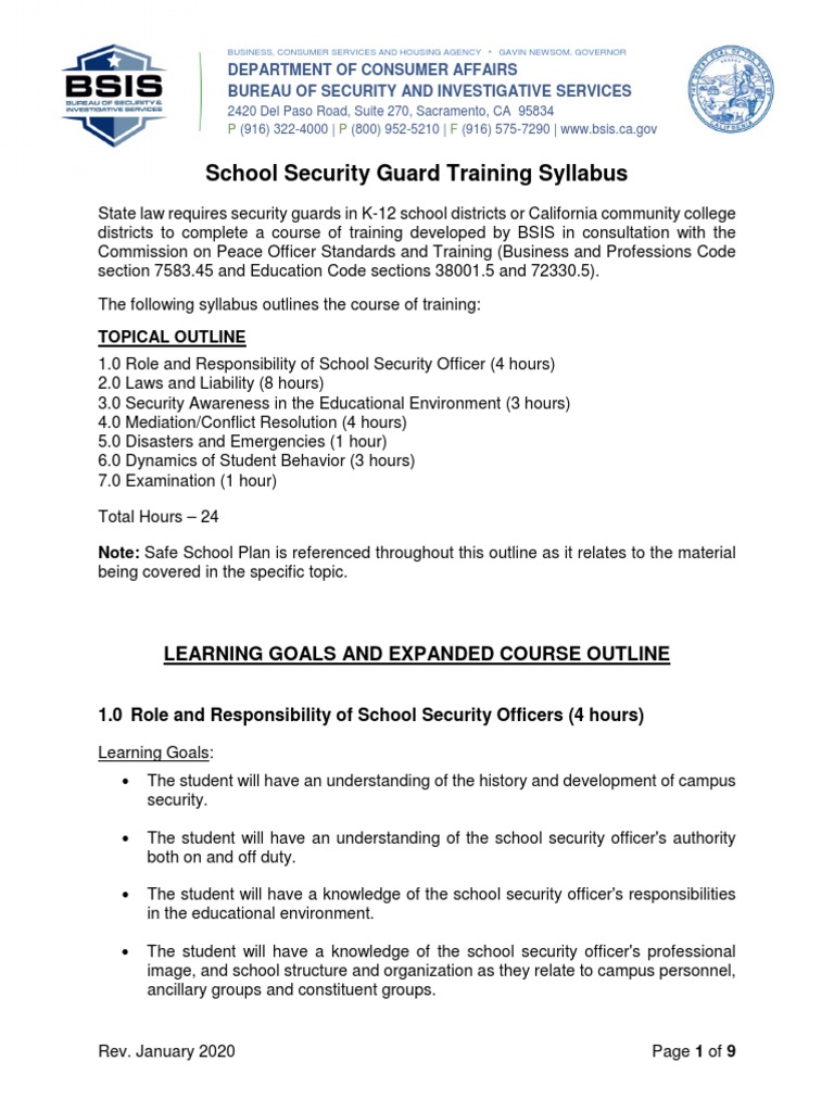 Syllabus | PDF | Security Guard | Mediation