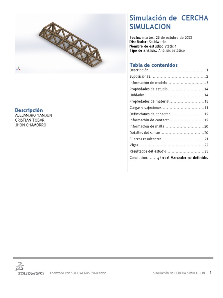 CERCHA SIMULACION-Static 1-2 | PDF | Metrología