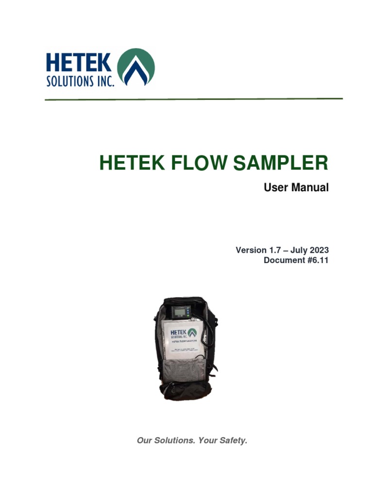 6.11 Hetek Flow Sampler User Manual v1.7 | Download Free PDF | Legal ...