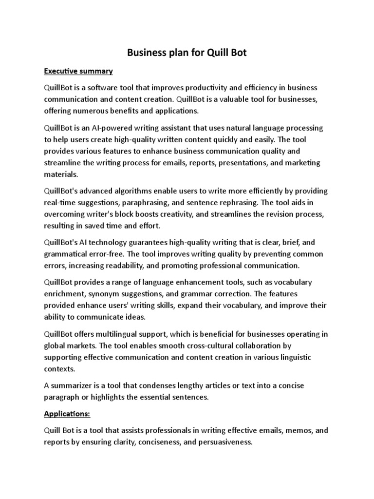 Quillbot Report | PDF