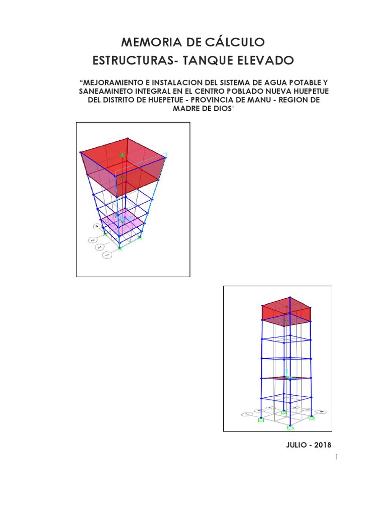3.2.3 Memoria de Cálculo Tanque Elevado | PDF | Hormigón | Concreto reforzado