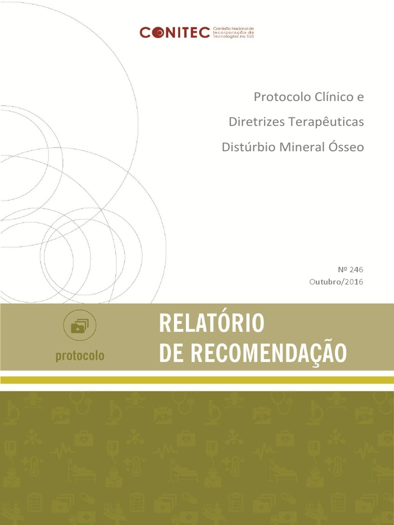 Protocolo Clínico: Distúrbio Mineral Ósseo | PDF | Vitamina D | Fósforo