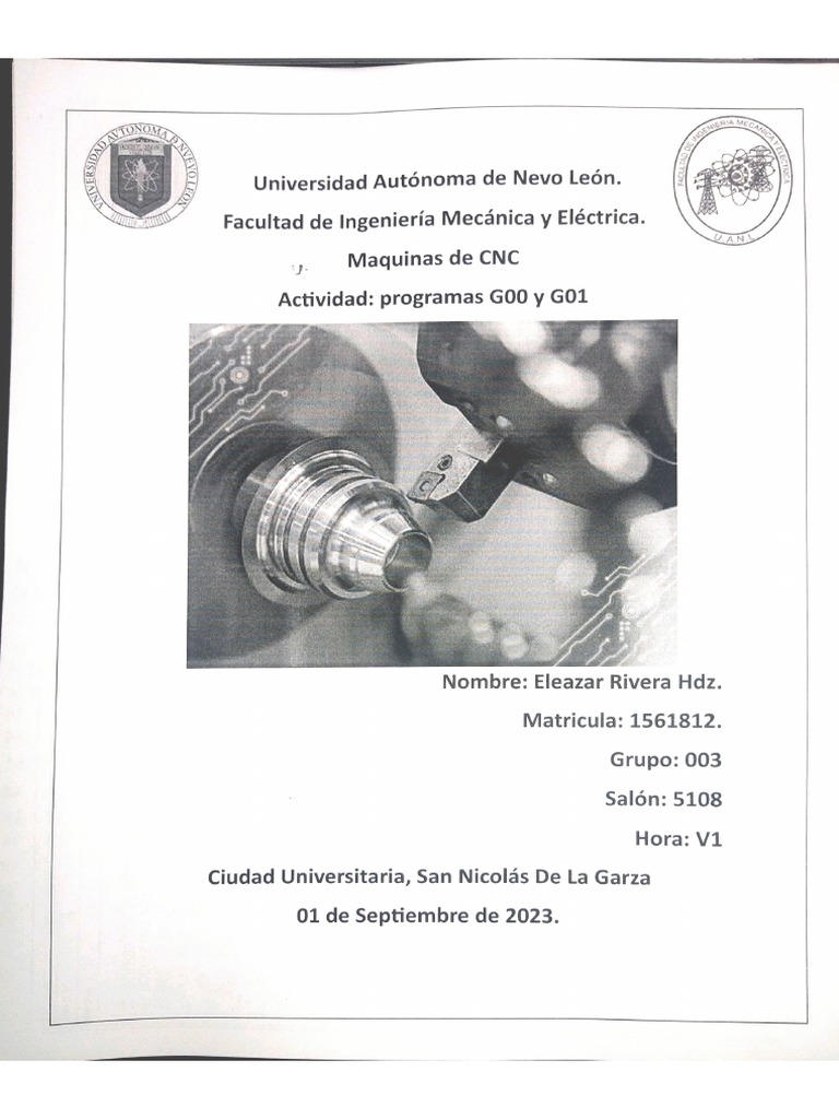 Cogidos G00 y G01 | PDF