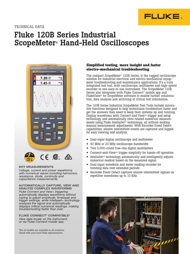 Fluke FLUKE 125B - NA Datasheet | PDF | Metrology | Electrical Engineering