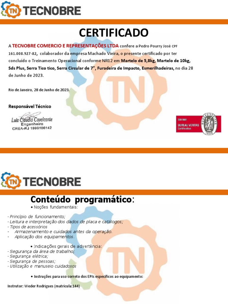 Certificados Modelo VCG - Modelo | PDF | Informática