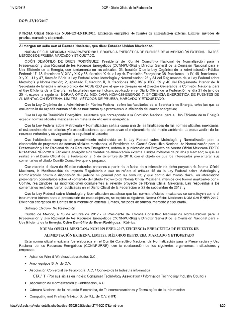 Nom 029 Ener 2017 | PDF