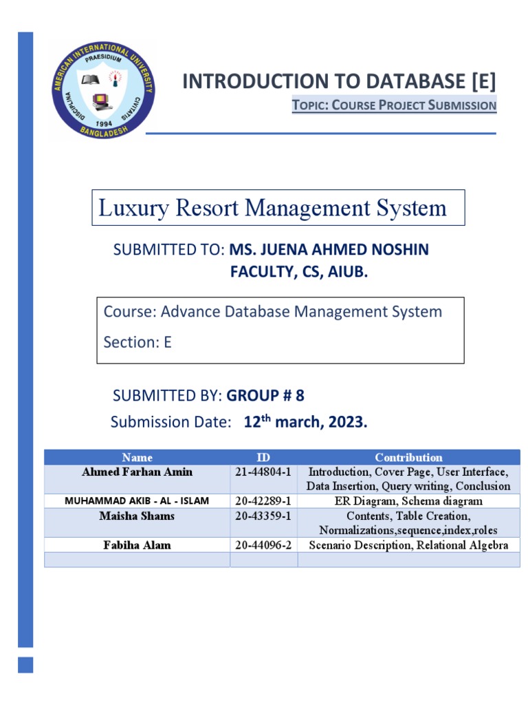 Project Report Group8 | PDF | Database Index | Databases