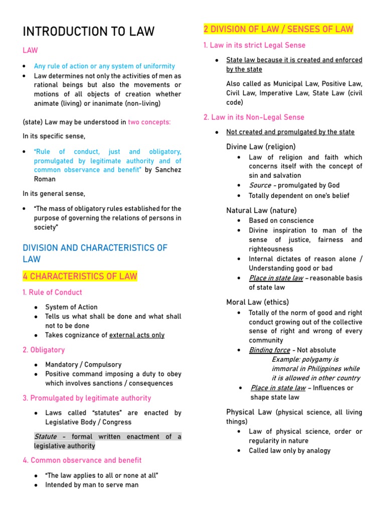 Intro, Effects and Application of Laws, Prescription of Action and ... Intro, Effects and Application of Laws, Prescription of Action and ...
