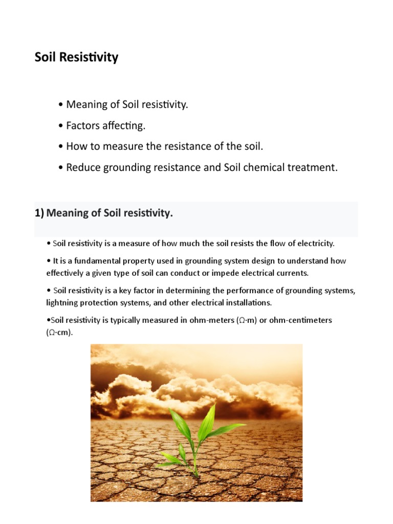 How To Measure The Resistance of The Soil | PDF | Electrical ...