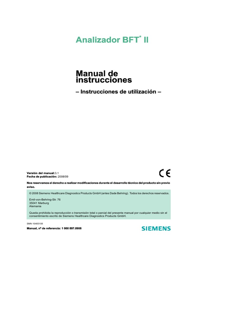 Analizador BFT Analizador BFT II II | PDF | Software | Teclado