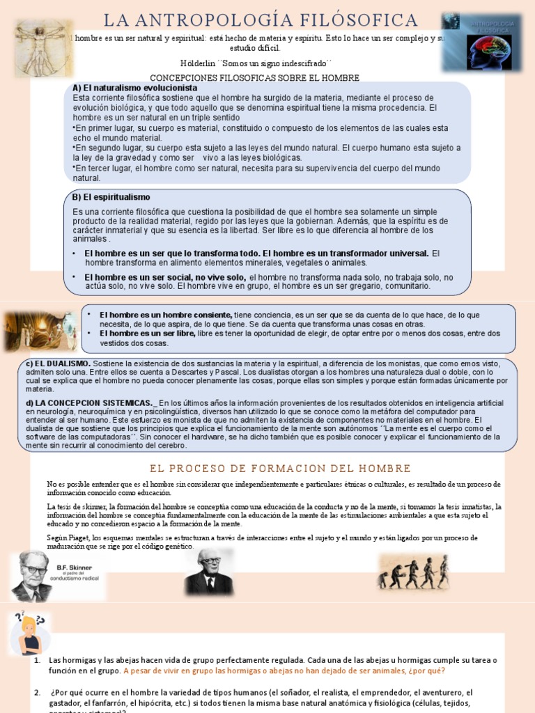 La Antropología Filósofica 123 3 | PDF | Mente | Monismo