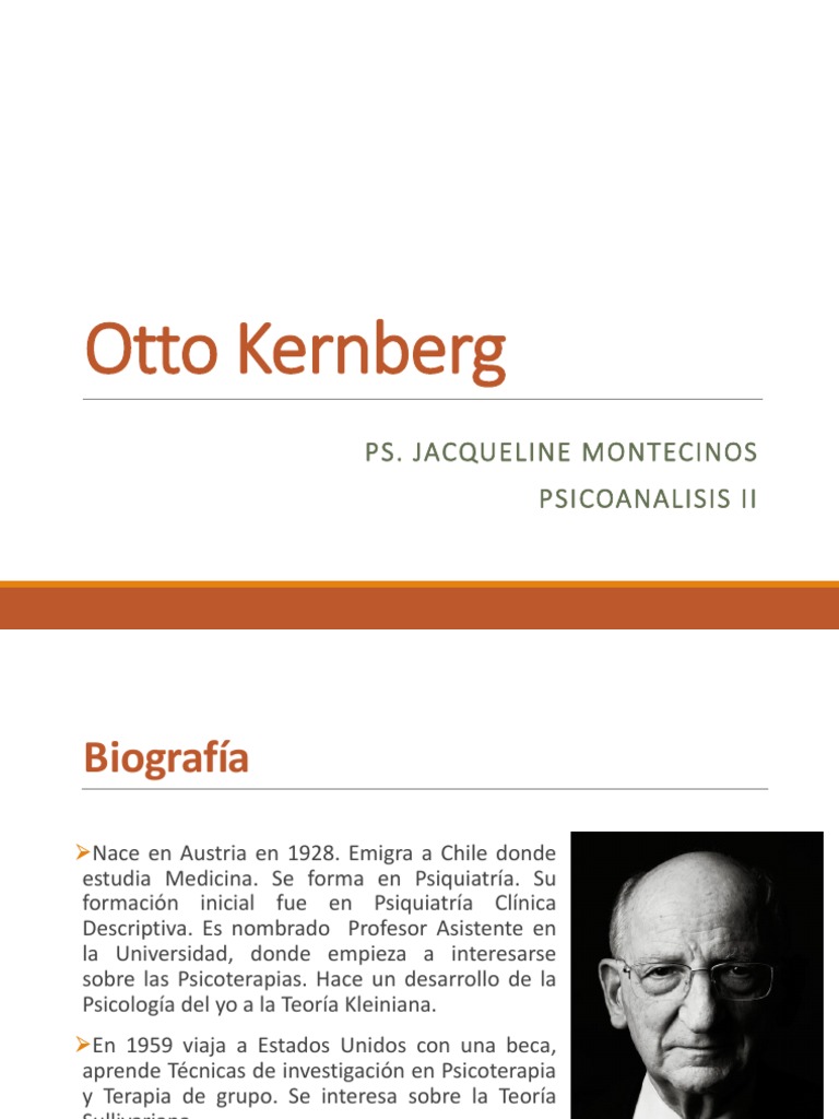 Otto Kernberg | PDF | Neurosis | Carné de identidad