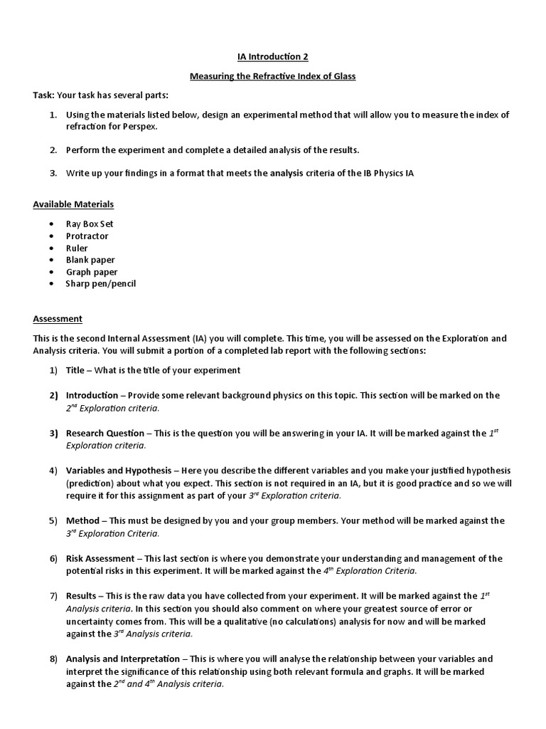 Measuring Refractive Index with Snell's Law | PDF | Refraction | Light
