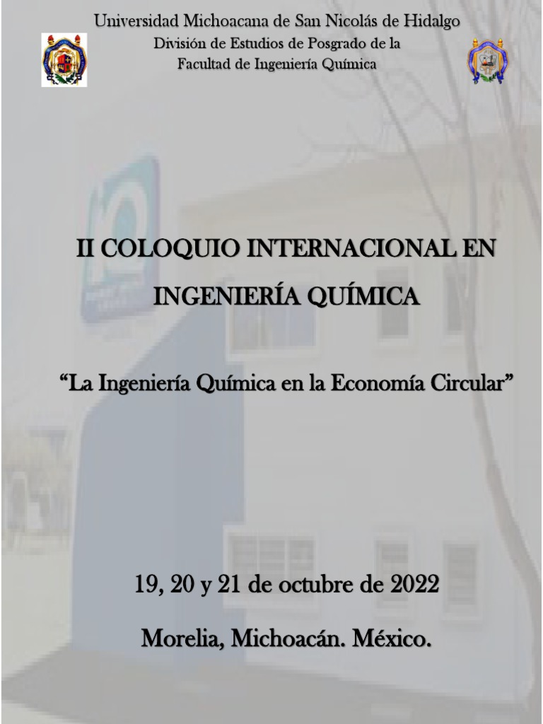 Programa Coloquio IIQ2022 | PDF | Catálisis | Química