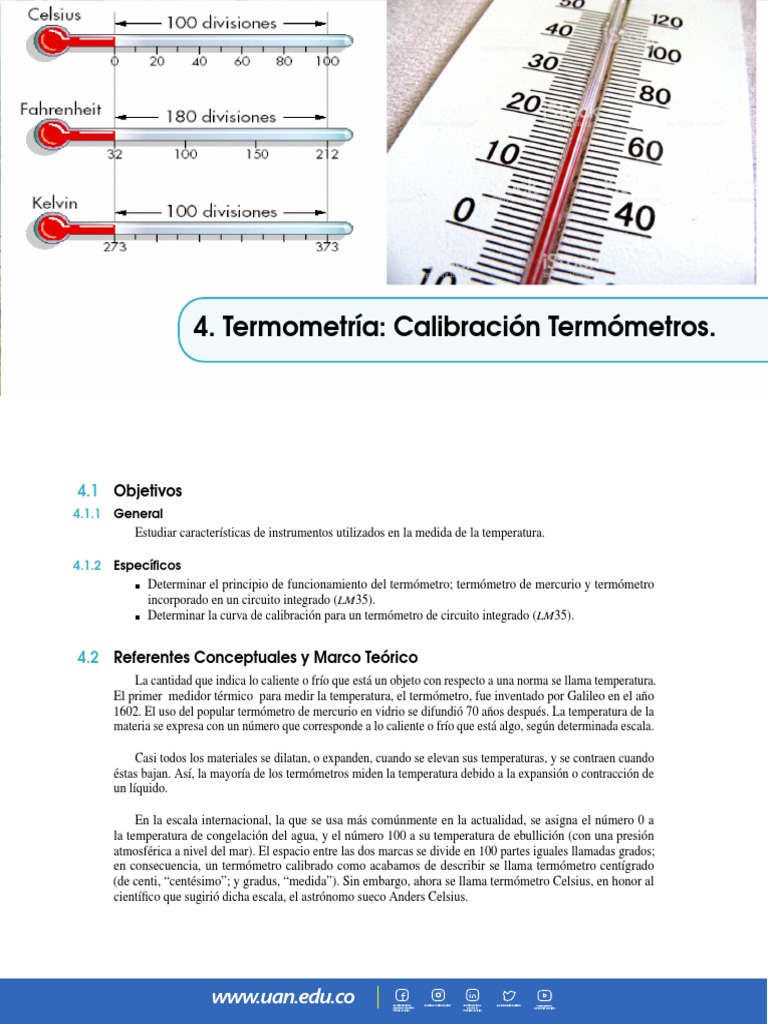 Calibracion de Termometros | PDF | Termómetro | Temperatura